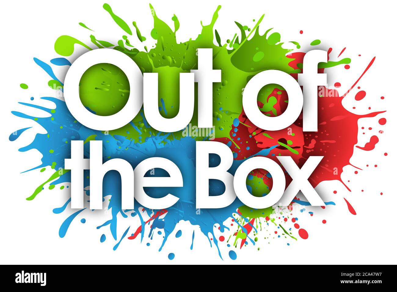 out of the box in splash’s background Stock Photo - Alamy