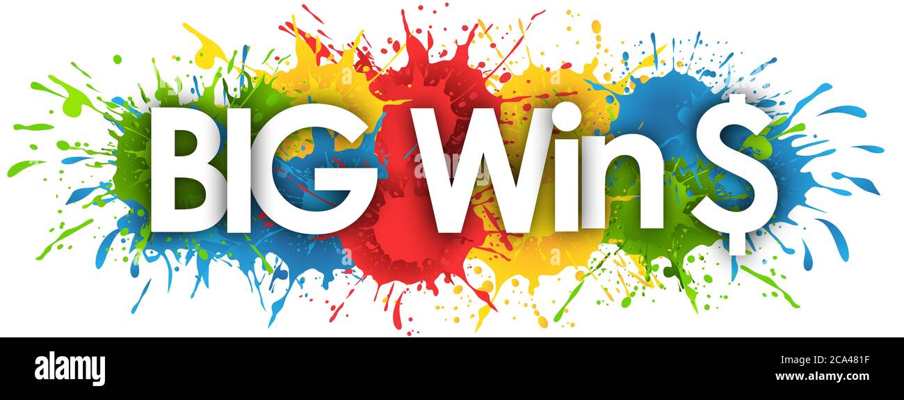 BIG Win in splash’s background Stock Photo - Alamy