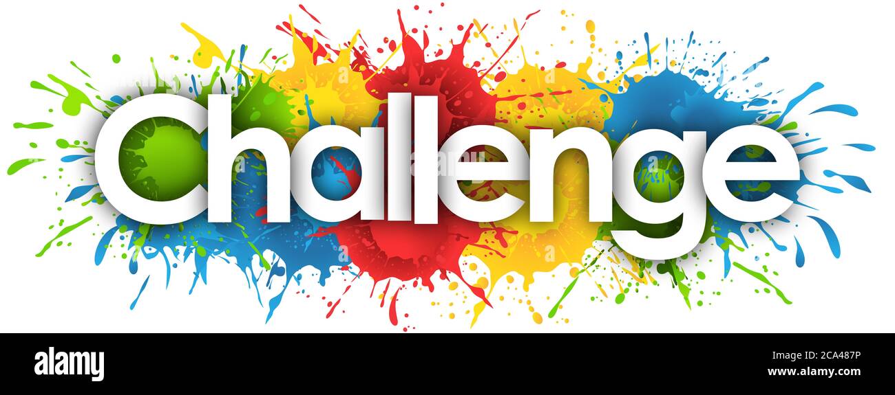 Challenge in splash’s background Stock Photo - Alamy