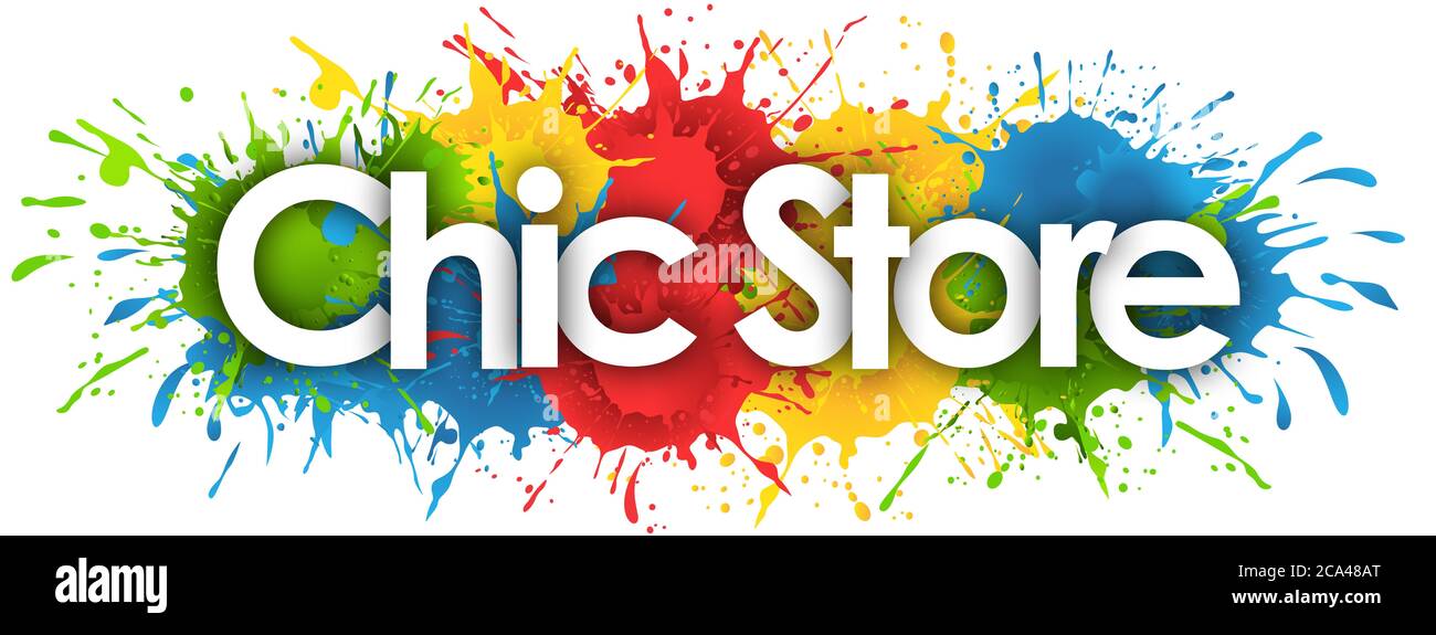 Chic Store in splash’s background Stock Photo - Alamy