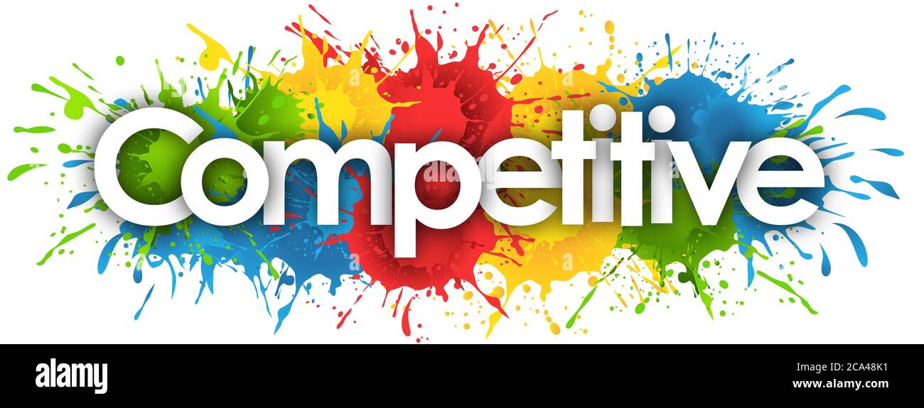 Competitive in splash’s background Stock Photo - Alamy