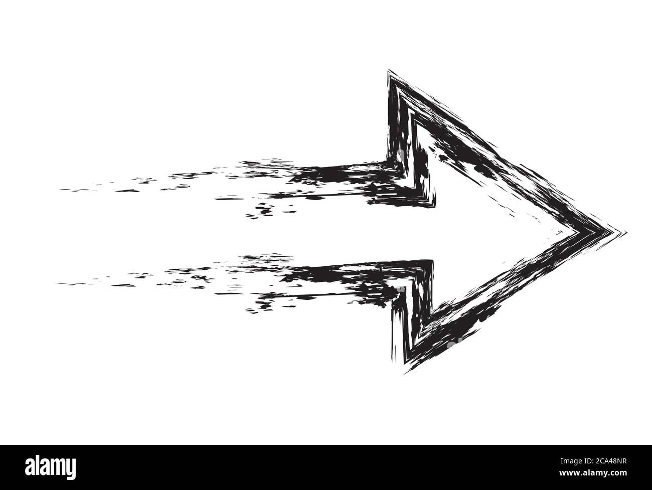 Grunge frame arrow. Vector element for design flyers, brochures ...