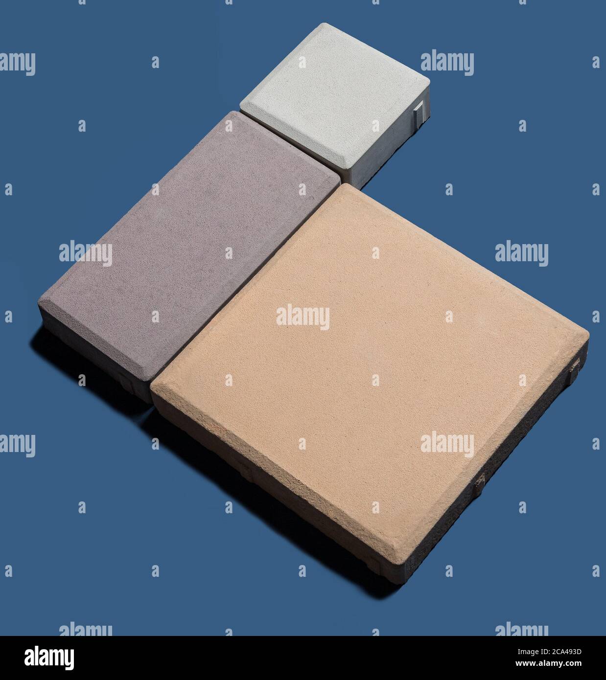 A sample of ground, wall stone shape on the unicolour background Stock ...