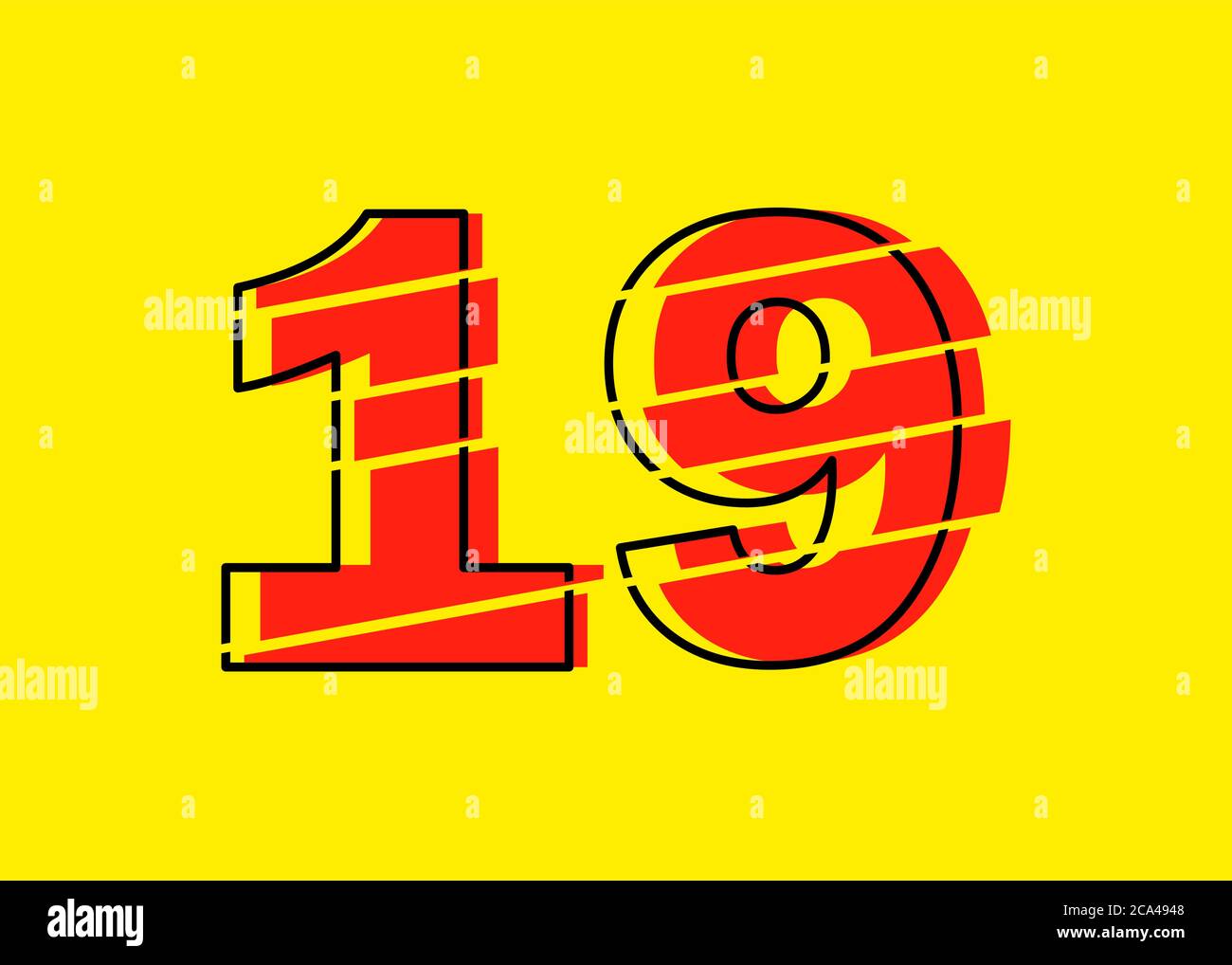 Number 19 Stock Vector Images - Alamy