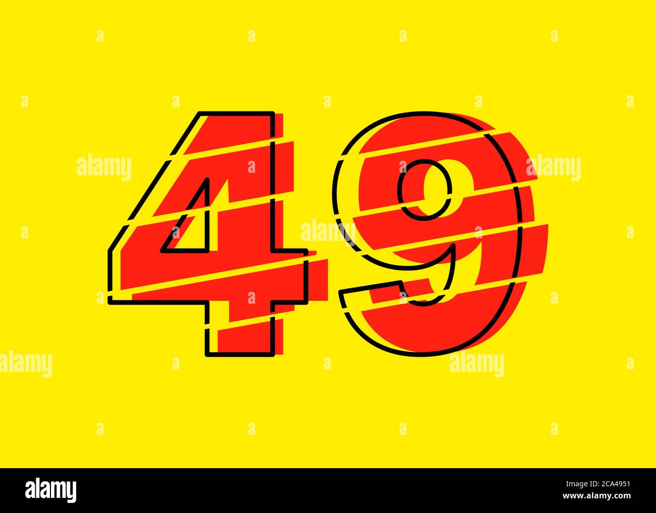 49 number Stock Vector Images - Alamy