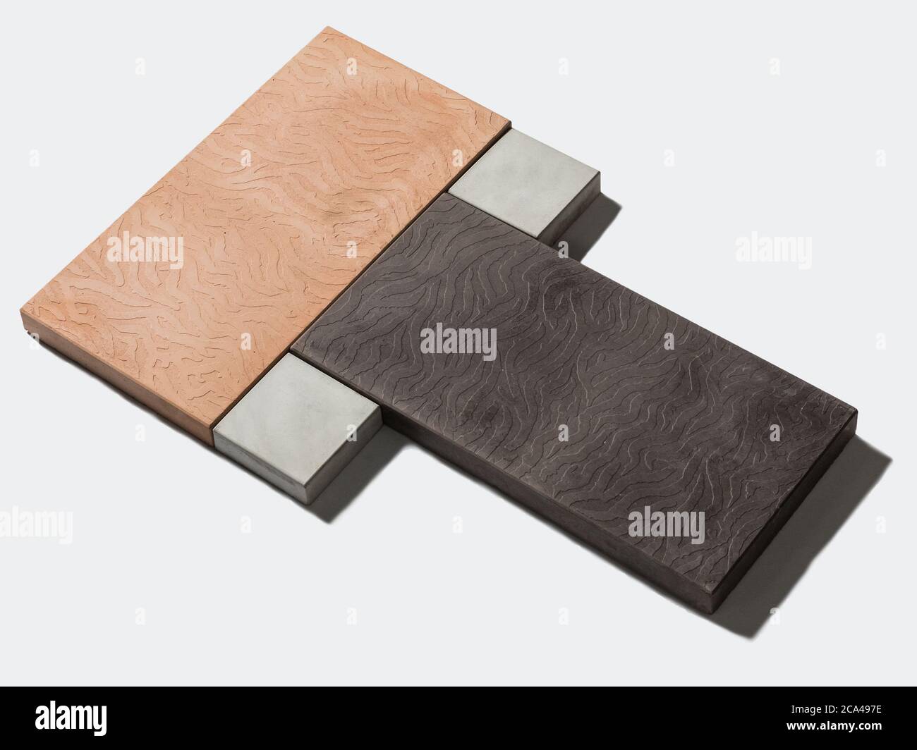 A sample of ground, wall stone shape on the unicolour background Stock ...