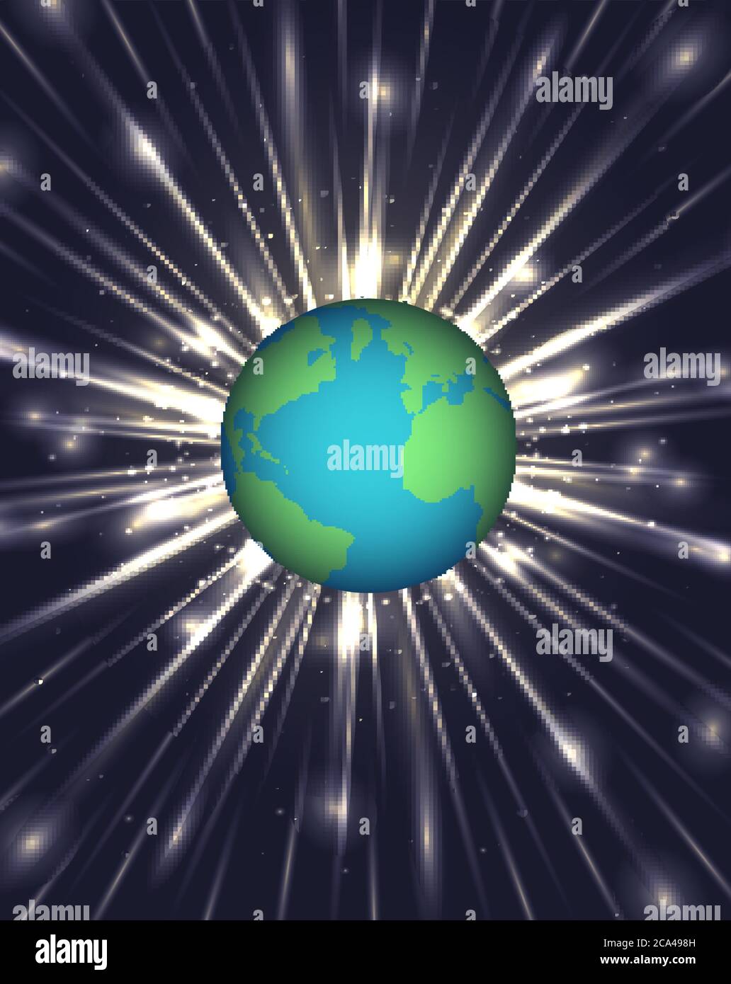 Planet earth illuminated globe Stock Vector Images - Alamy
