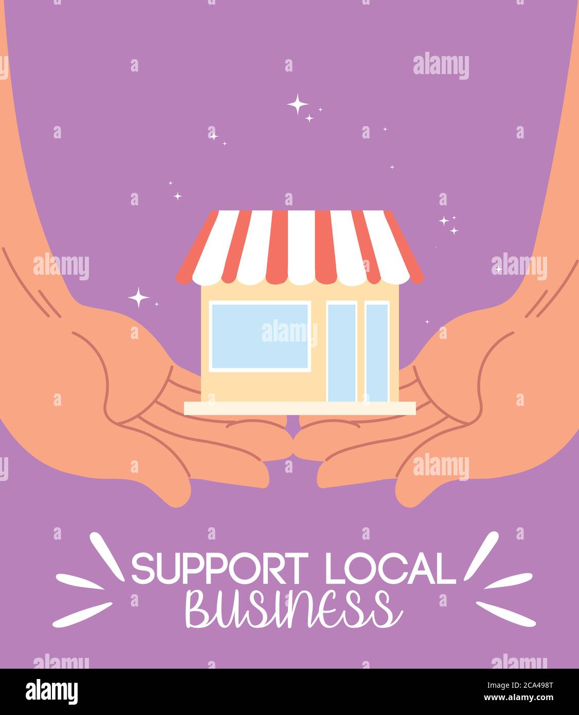 support local businesses and their sales vector illustration design ...