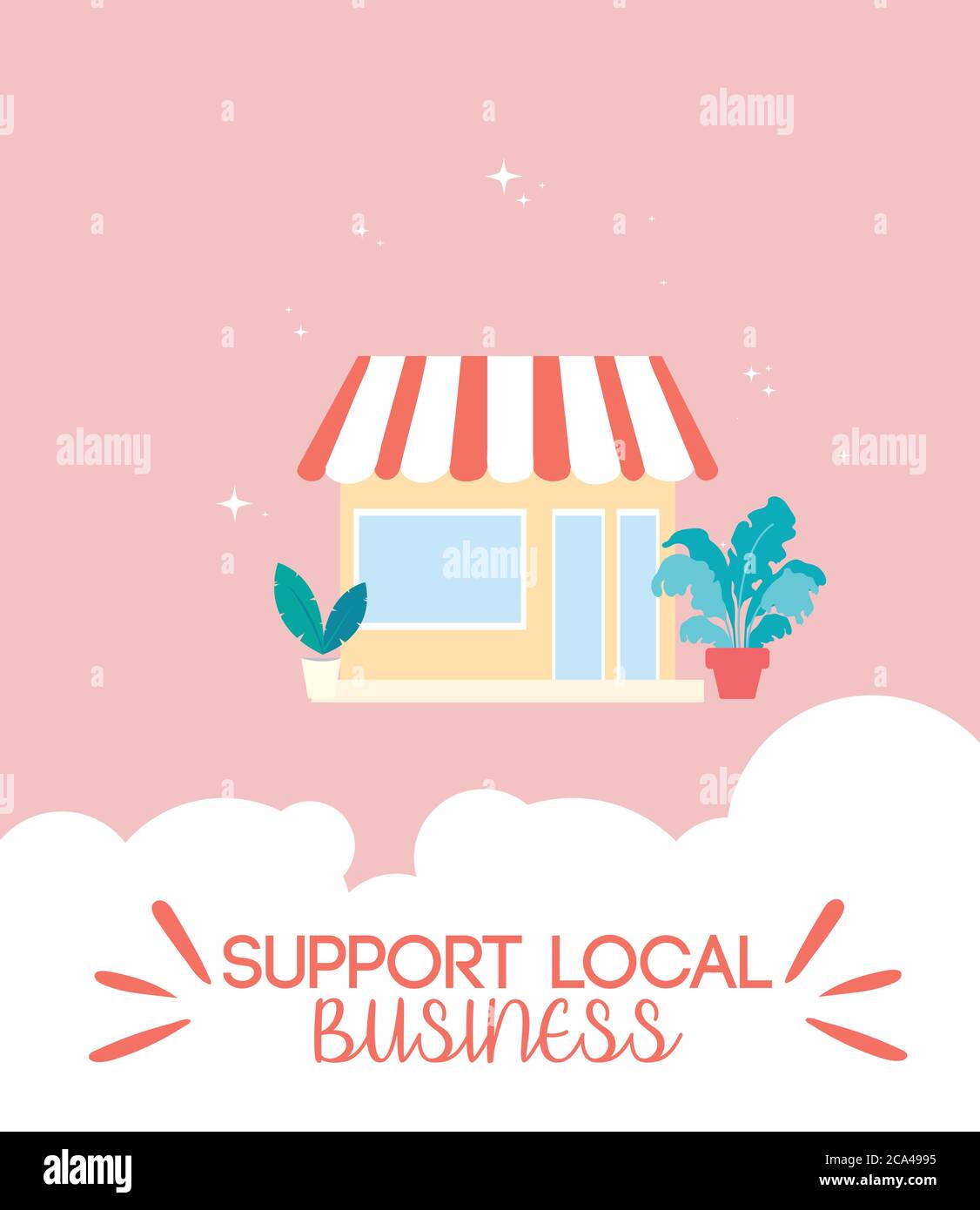 support local businesses and their sales vector illustration design ...