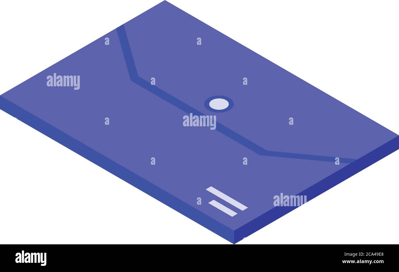 Plastic map storage document icon, isometric style Stock Vector Image ...