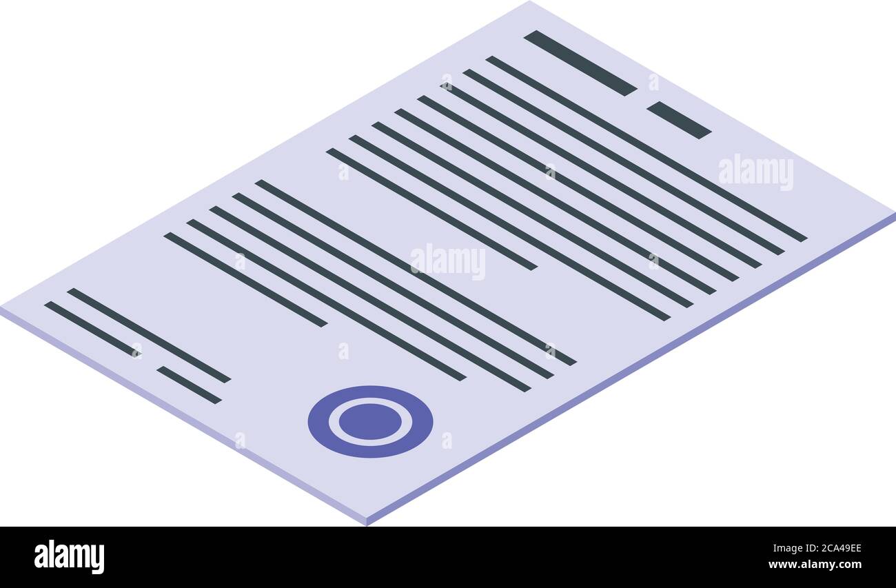 Paper storage document icon, isometric style Stock Vector Image & Art ...