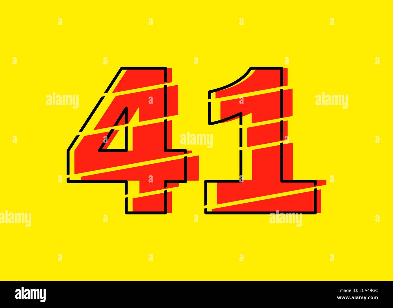 Card number 41 Stock Vector Images - Alamy