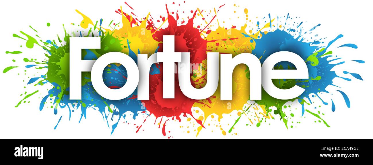 Fortune in splash’s background Stock Photo - Alamy