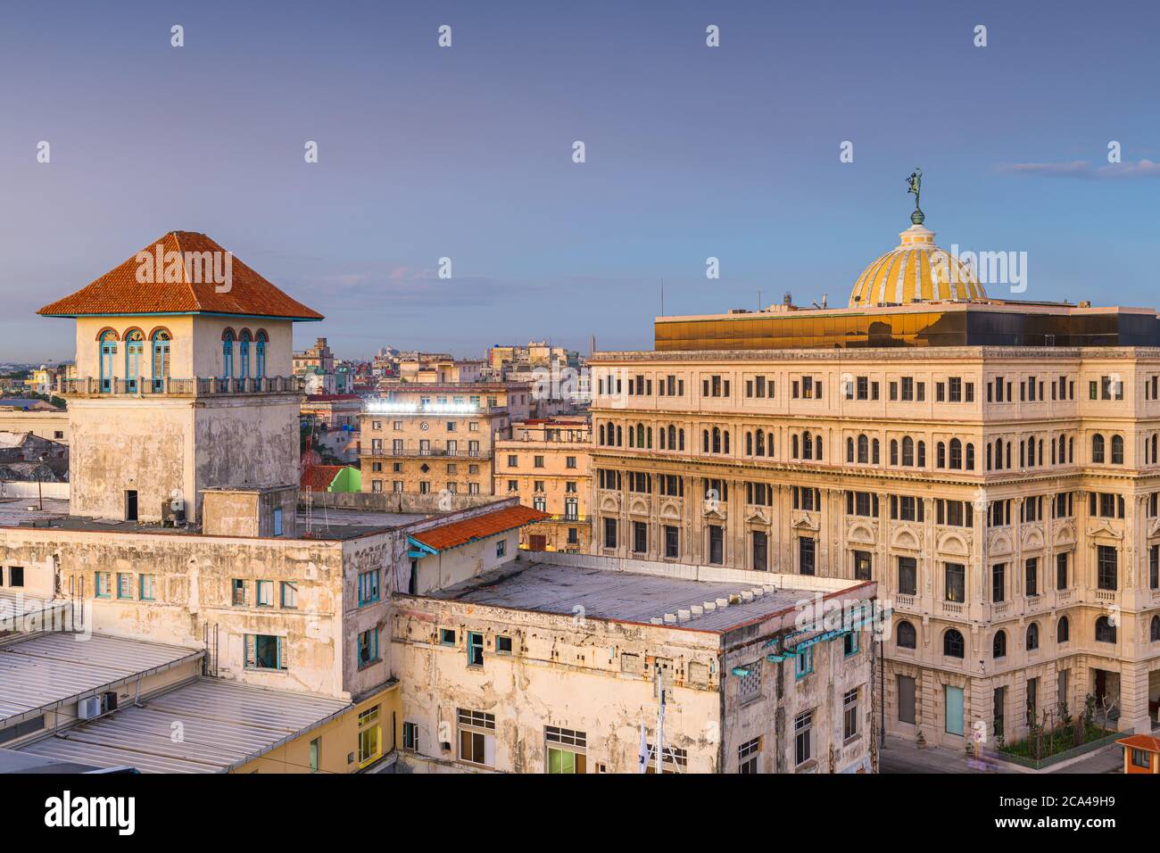 Havana, Cuba downtown skyline from the port at dawn Stock Photo - Alamy