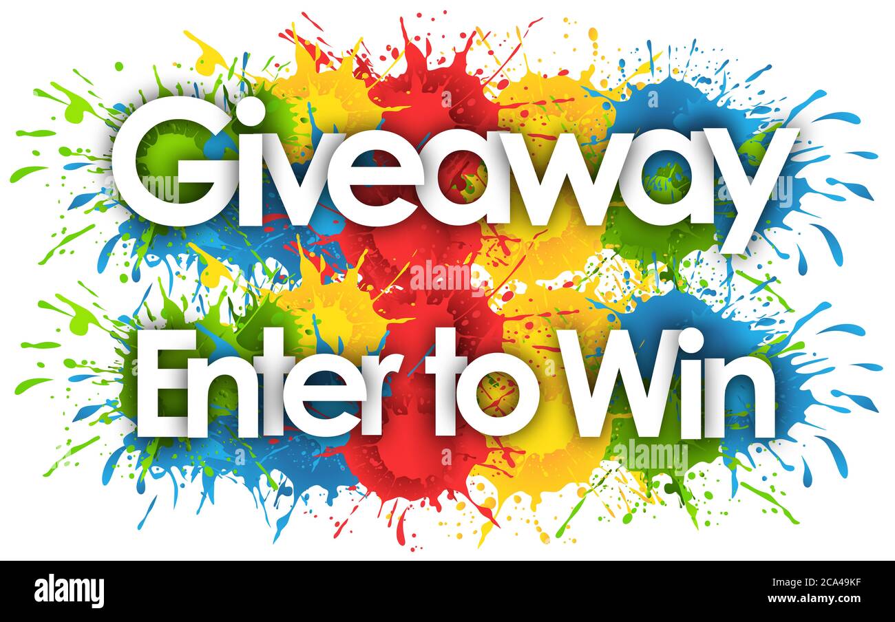 Giveaway Enter to Win in splash’s background Stock Photo - Alamy