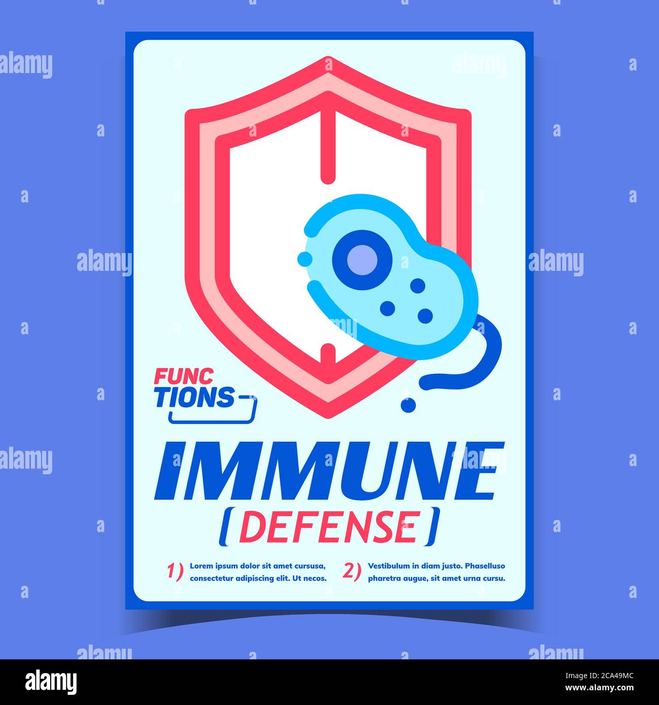 Immune Defense Creative Advertising Poster Vector Stock Vector Image ...
