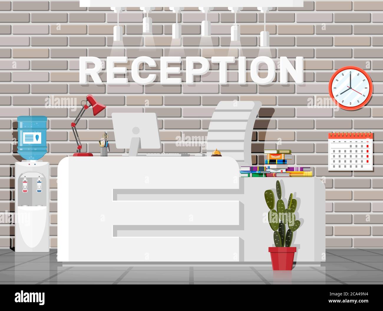 Brick clinic building Stock Vector Images - Alamy