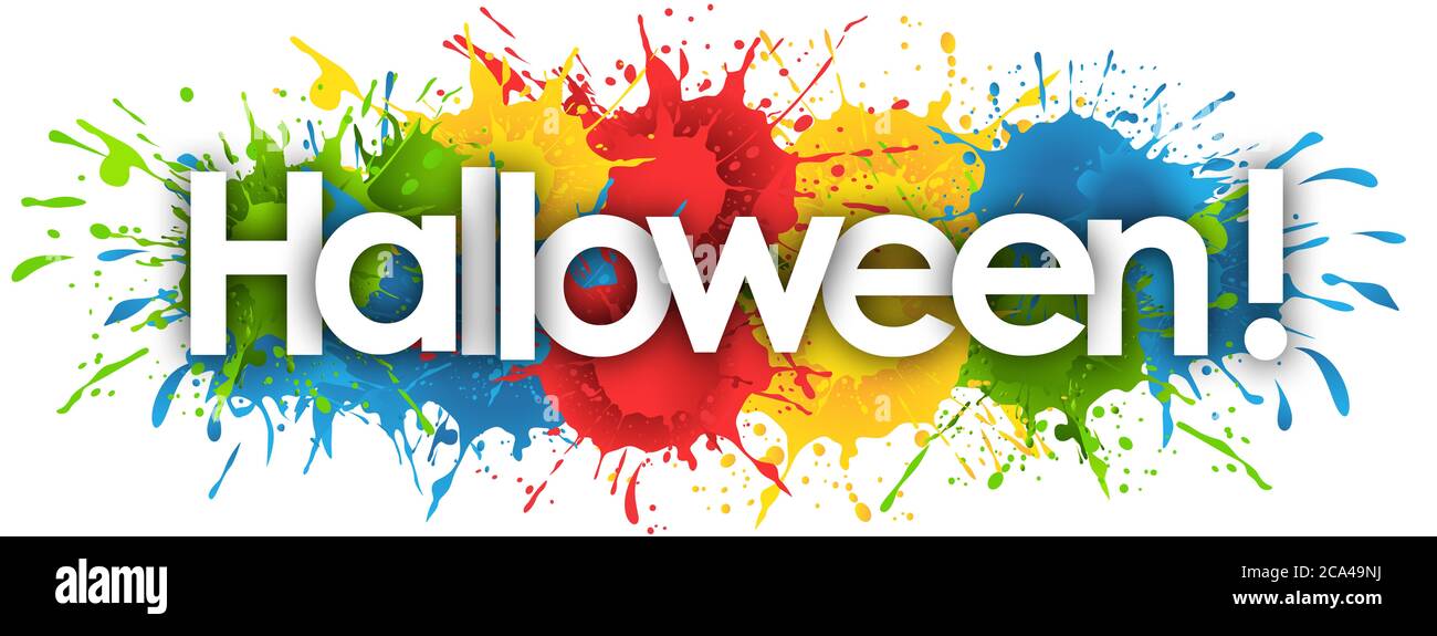 halloween in splash’s background Stock Photo - Alamy