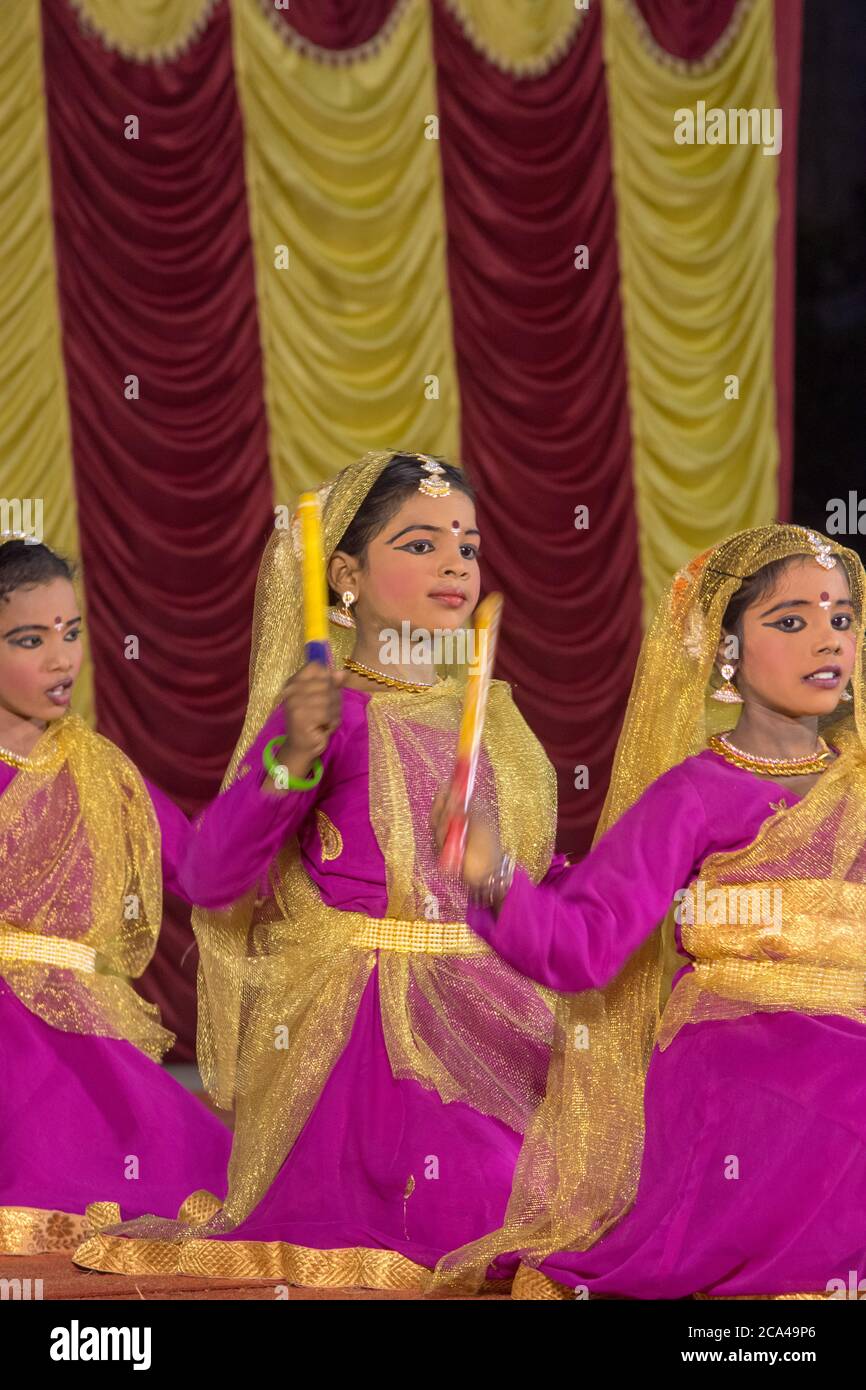 Indian Ethnic folk dancing during an ethnic festival in Jerusalem ...