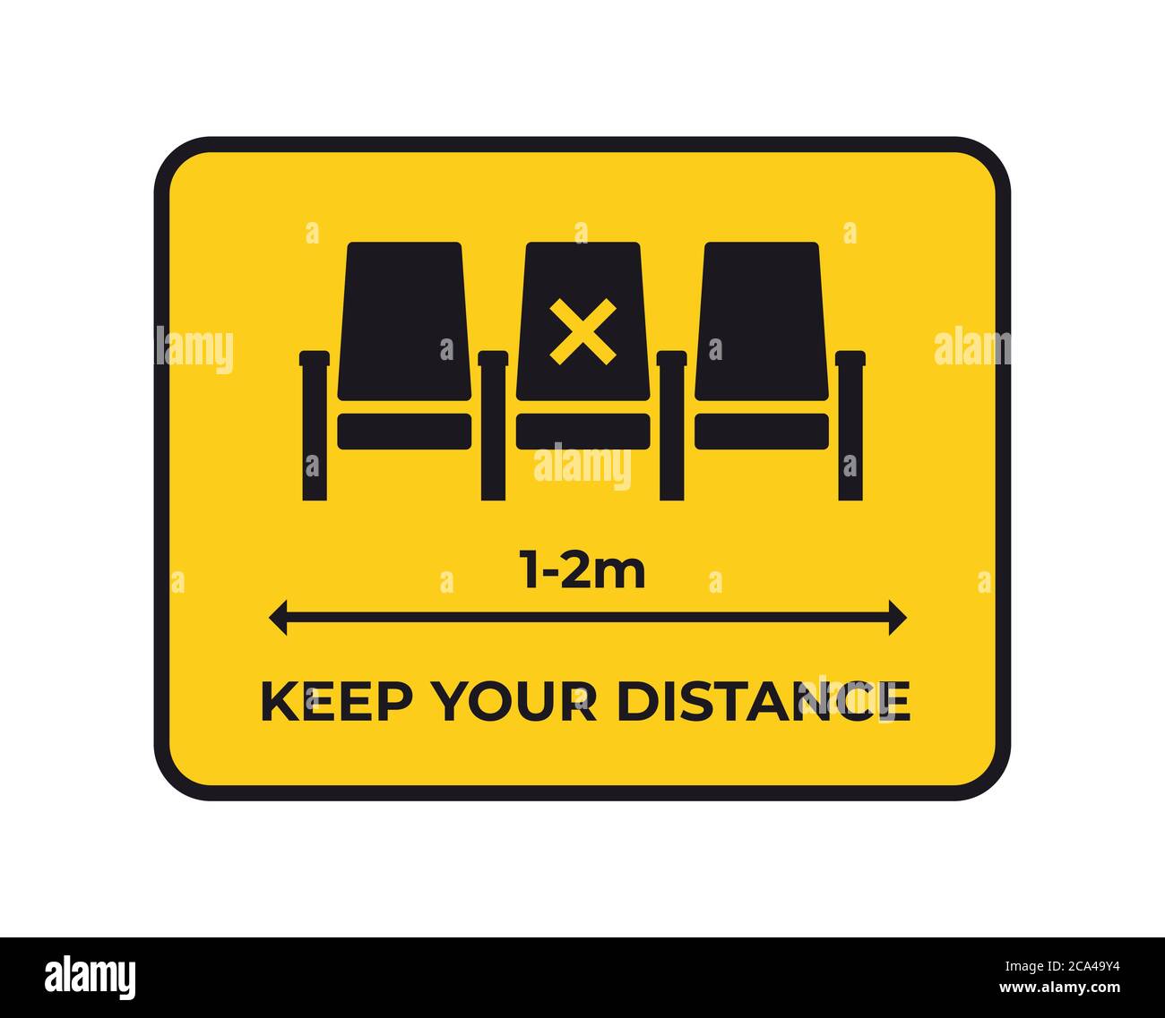 warning sign for social distancing coronavirus pandemic protection ...