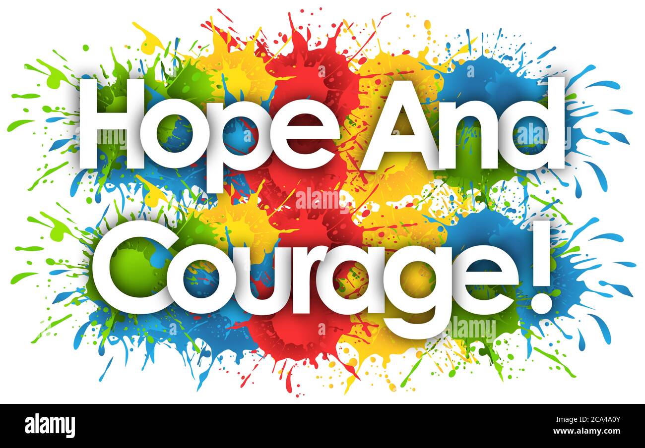 hope and courage in splash’s background Stock Photo - Alamy