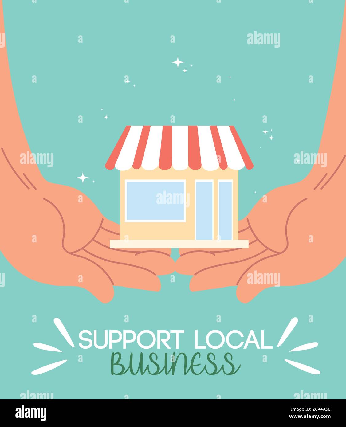 support local businesses and their sales vector illustration design ...