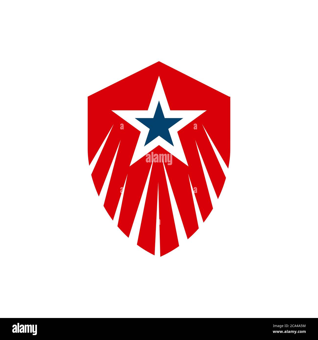 red blue american star shield logo design vector symbol and icon ...