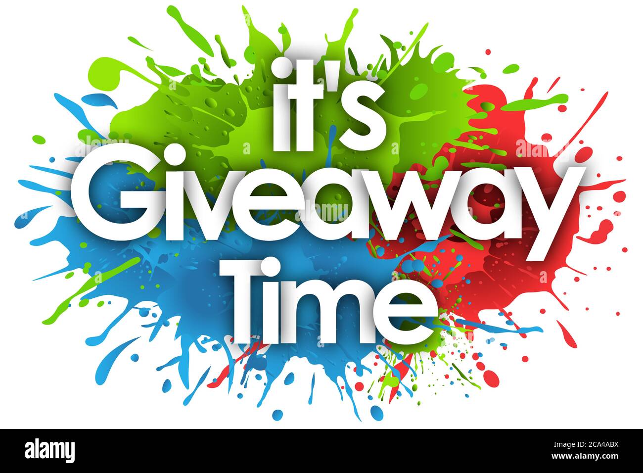 It's Giveaway Time in splash’s background Stock Photo - Alamy