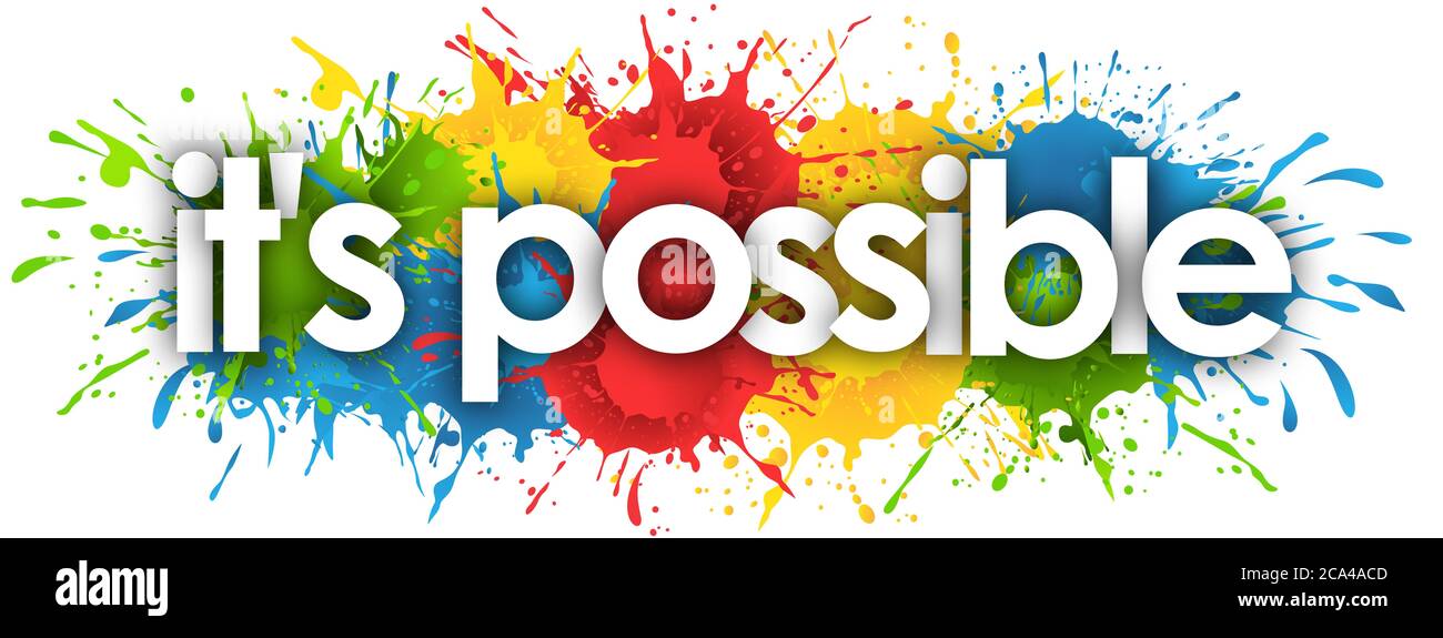 it's possible in splash’s background Stock Photo - Alamy