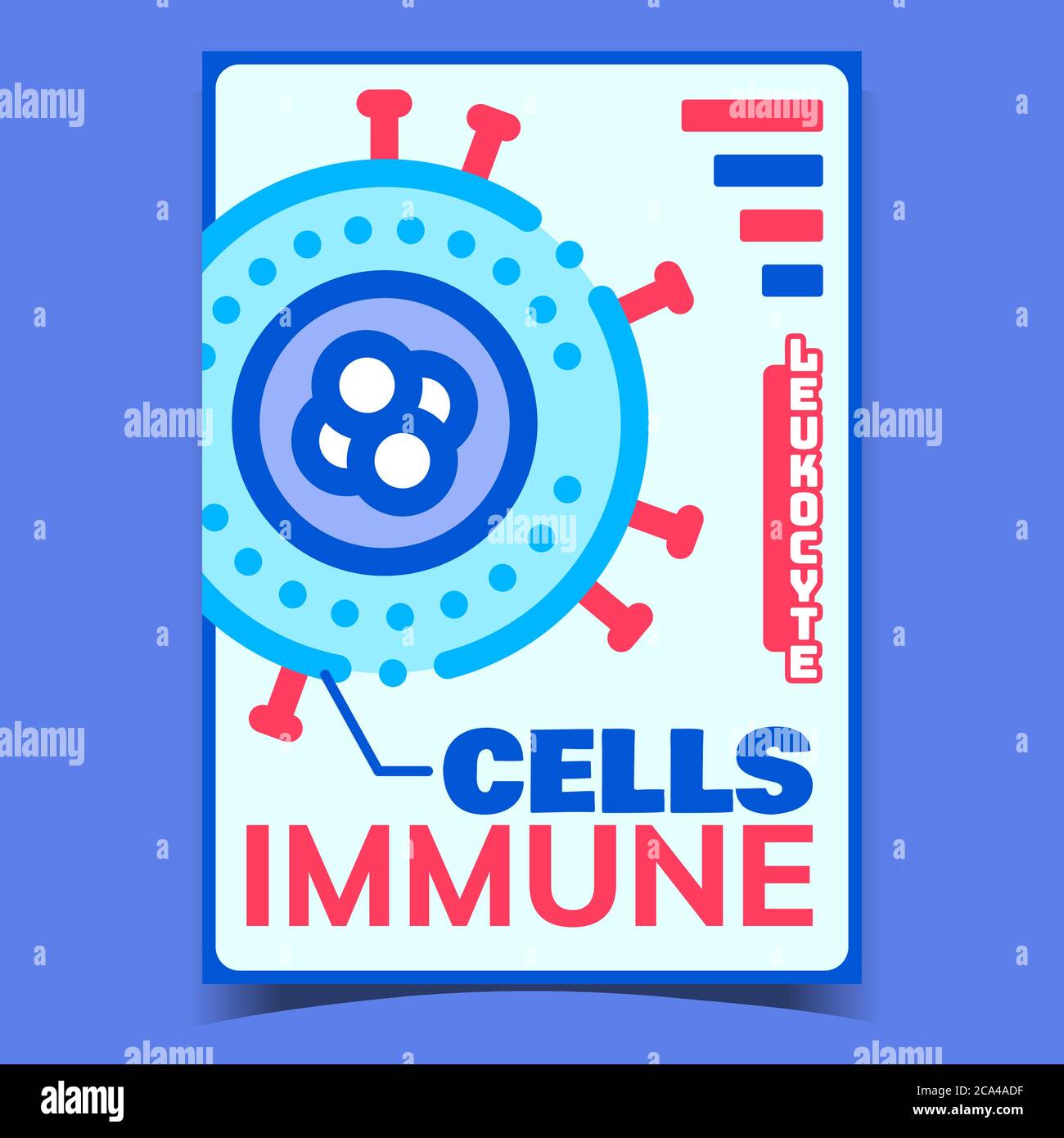 Immune Cells Creative Advertising Banner Vector Stock Vector Image ...
