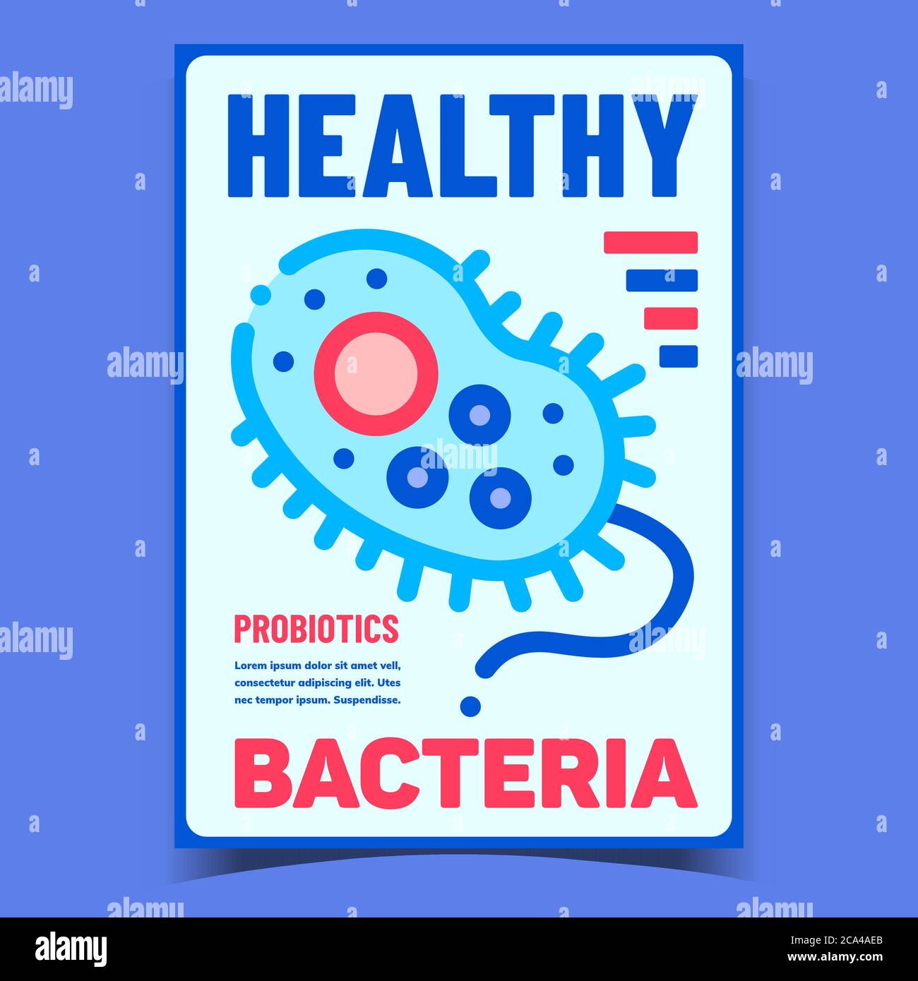 Healthy Bacteria Creative Advertise Banner Vector Stock Vector Image ...