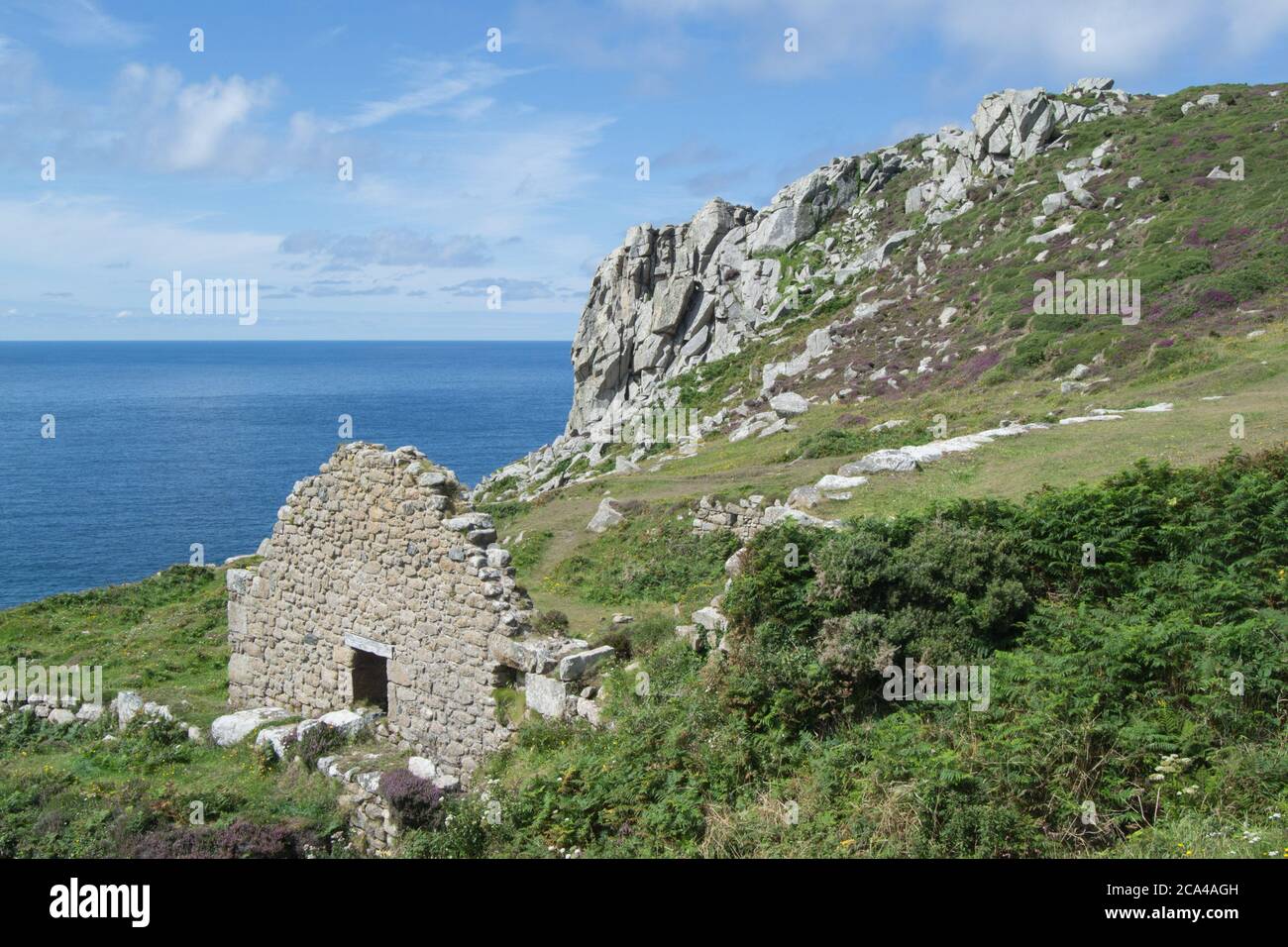Abandoned Building at Bosigran Castle Promontory Fort, Cornwall UK ...
