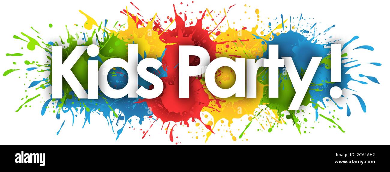 kids party in splash’s background Stock Photo - Alamy