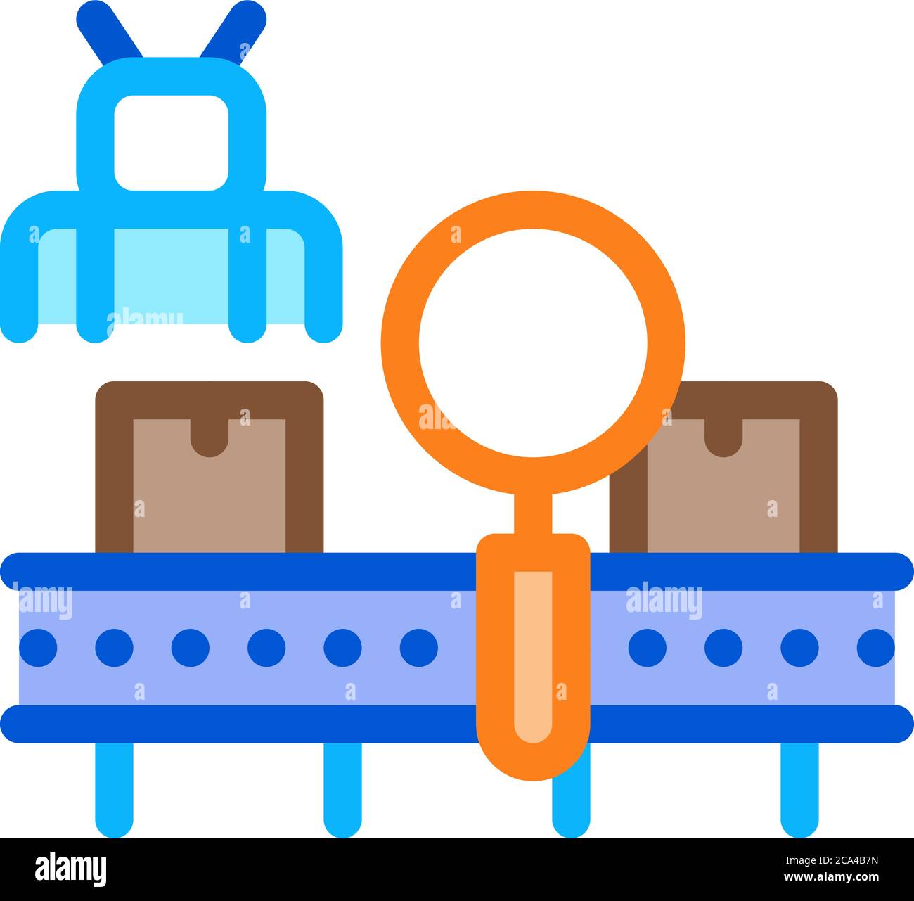manufacturing defect search icon vector outline illustration Stock ...