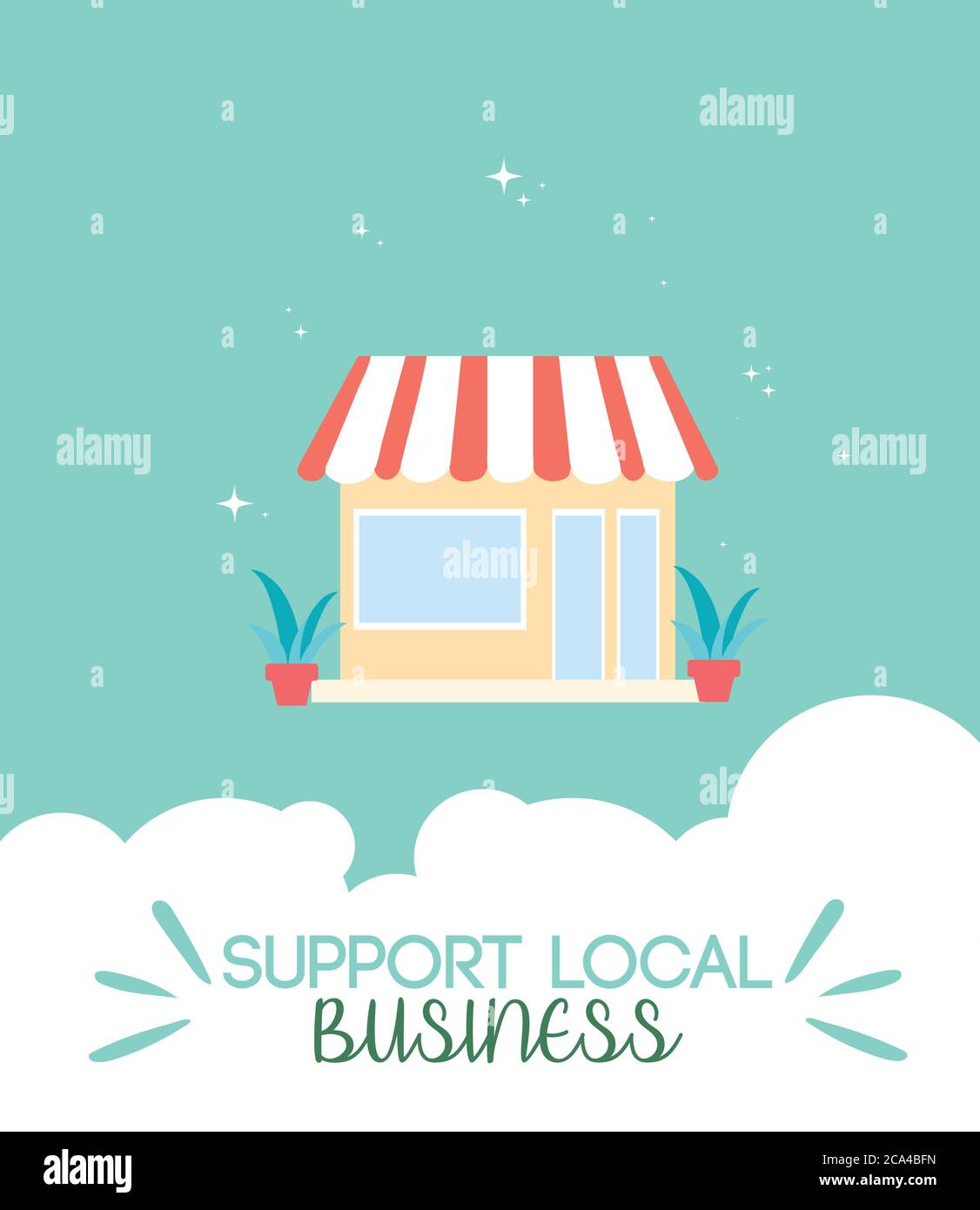 support local businesses and their sales vector illustration design ...