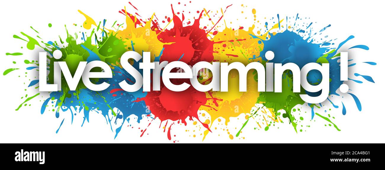 Live streaming background online Cut Out Stock Images & Pictures - Alamy