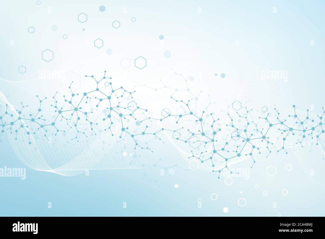 Molecular structure background. Science template wallpaper or banner ...