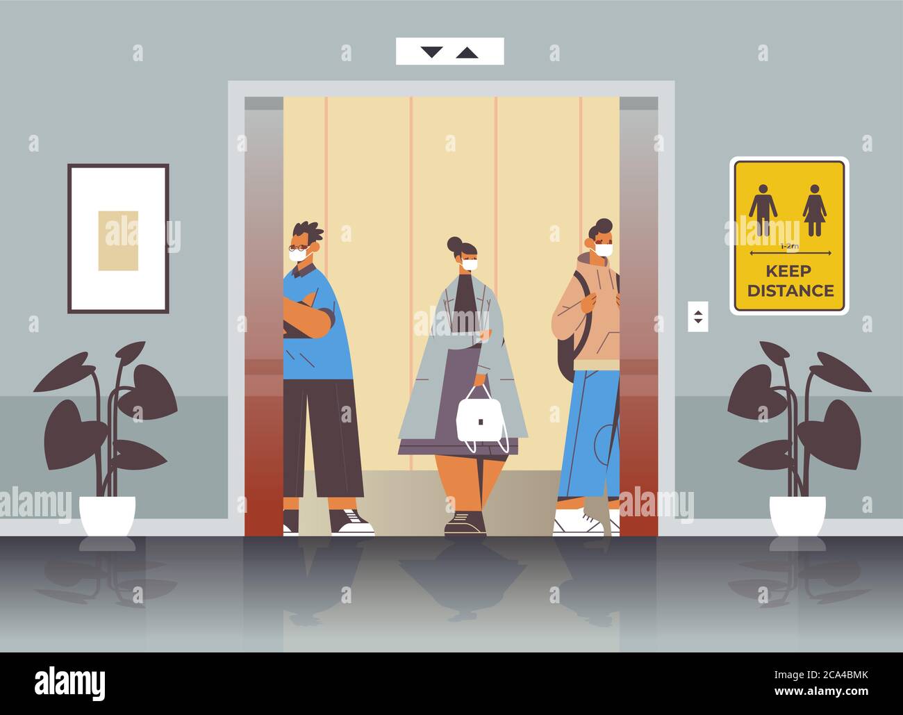 Elevator safety Stock Vector Images - Alamy