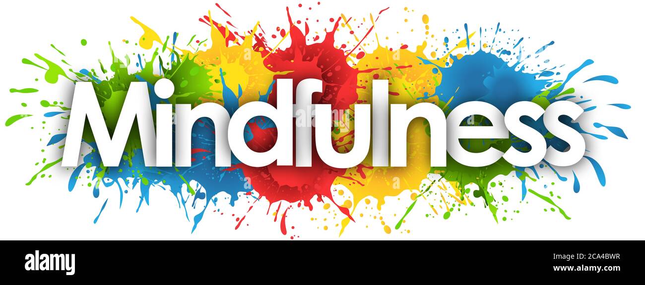 Mindfulness in splash’s background Stock Photo - Alamy