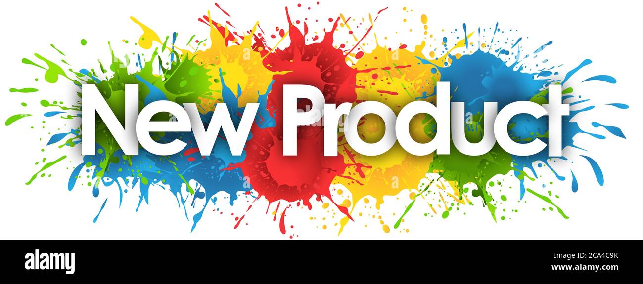 New Product in splash’s background Stock Photo - Alamy