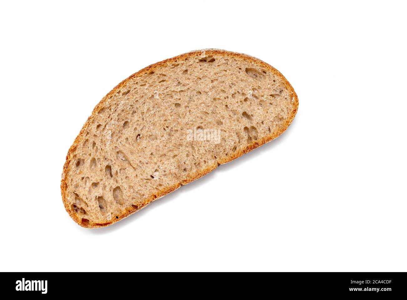 Rye bread slice isolated on white background Stock Photo - Alamy