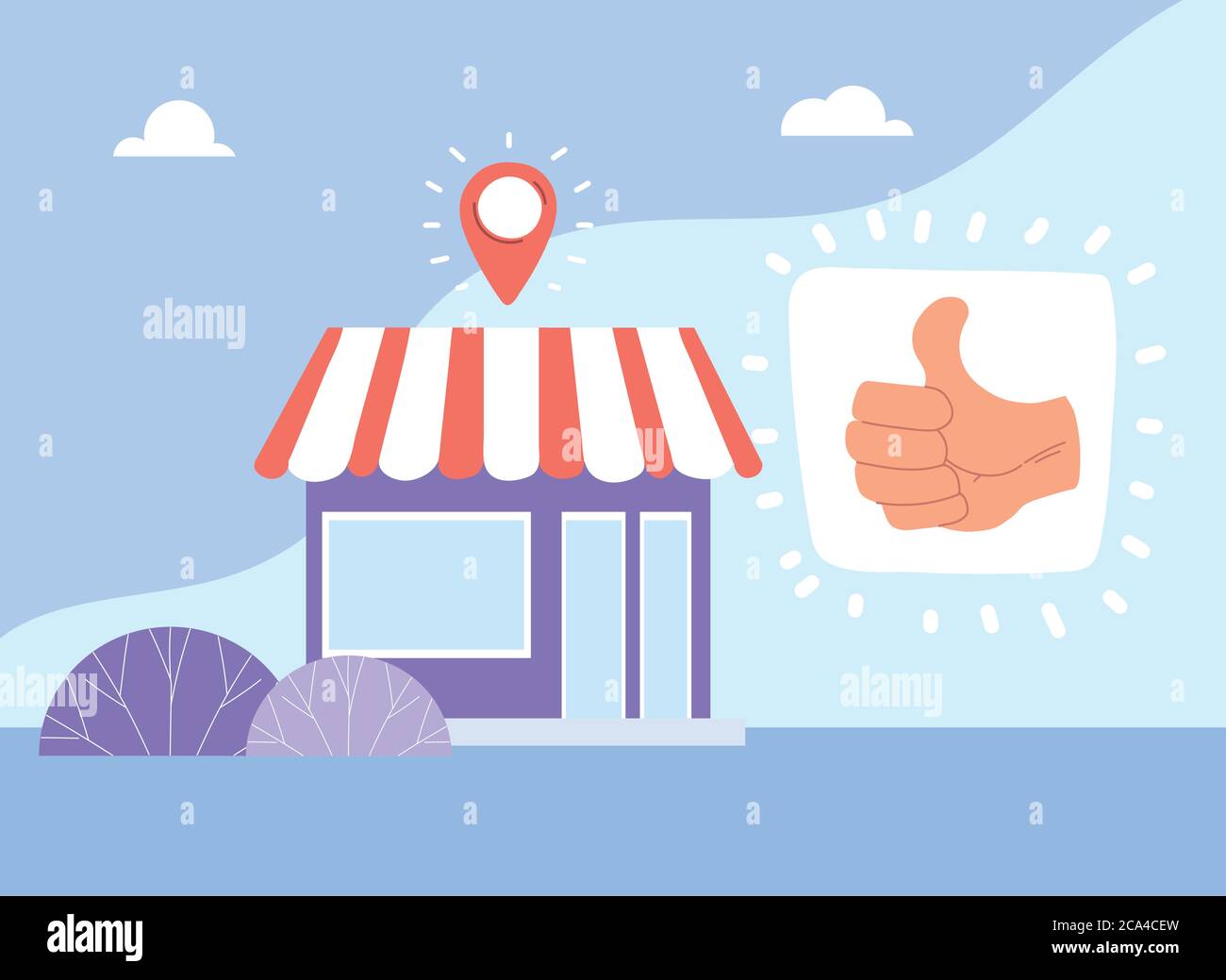 support local businesses and their sales vector illustration design ...