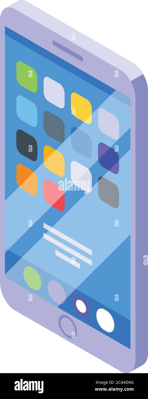 Smartphone operating system icon, isometric style Stock Vector Image ...