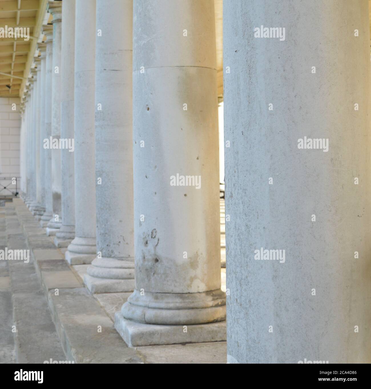 Line of pillars with some in focus Stock Photo - Alamy