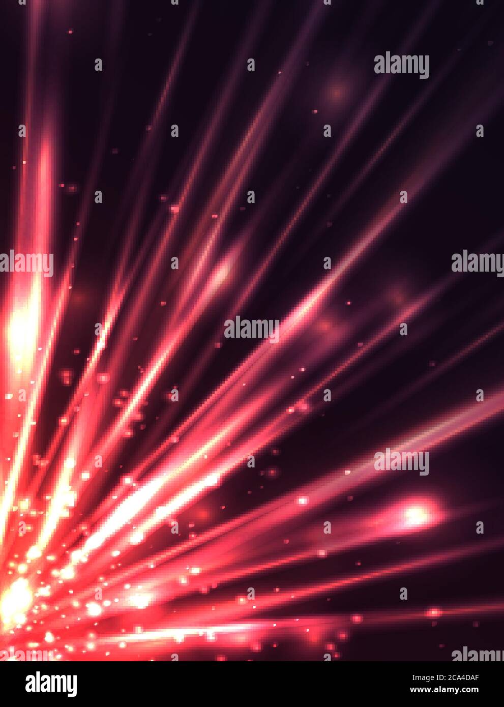 Vector illustration with the explosion and bright rays. Vector element ...