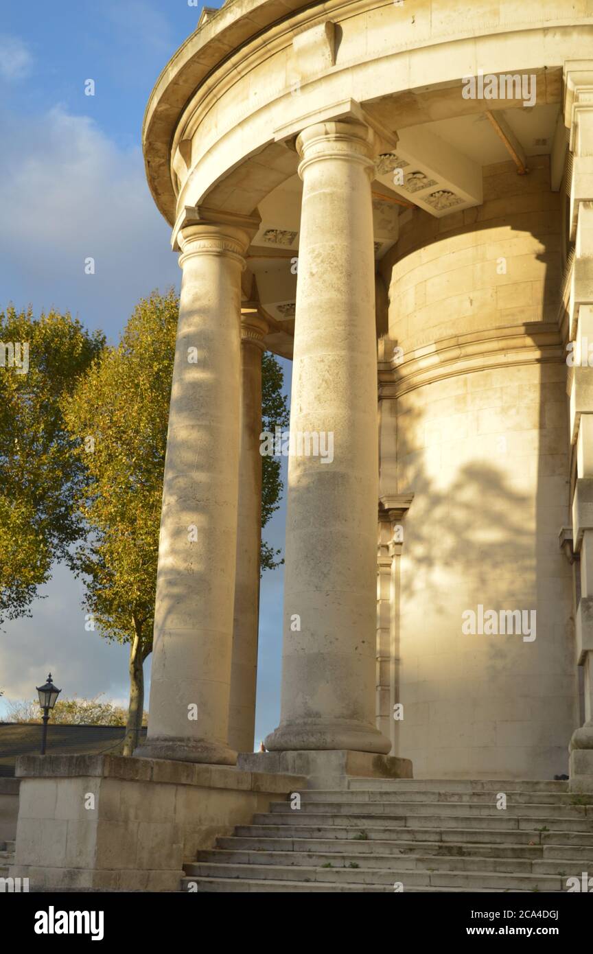 pillars of an old church Stock Photo - Alamy