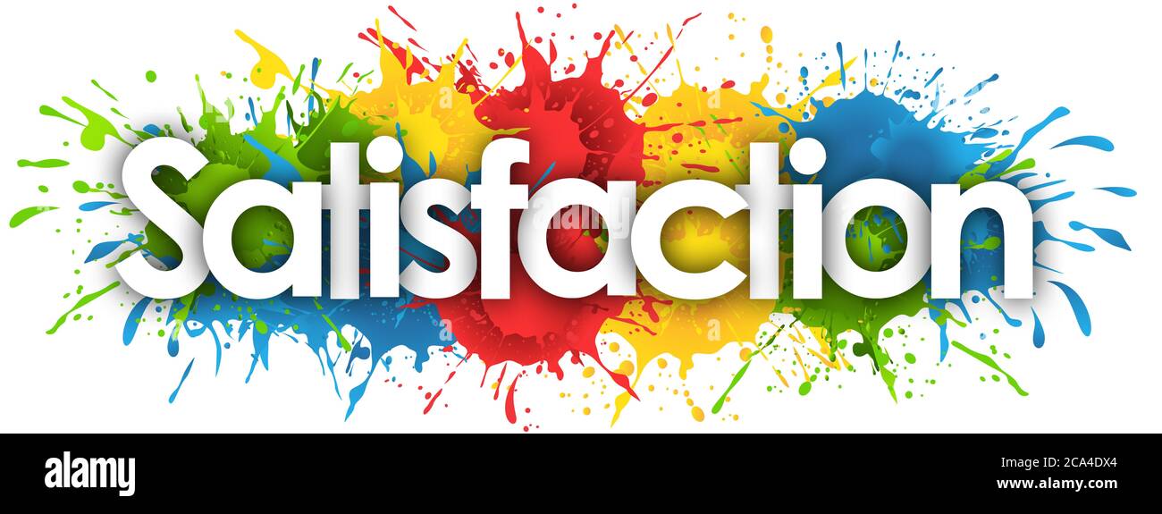 Satisfaction in splash’s background Stock Photo - Alamy