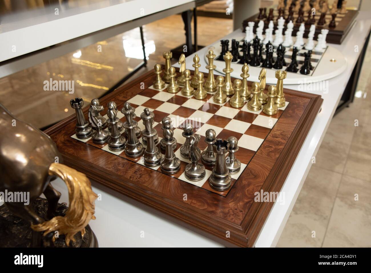 Luxury chess board decoration for home Stock Photo - Alamy
