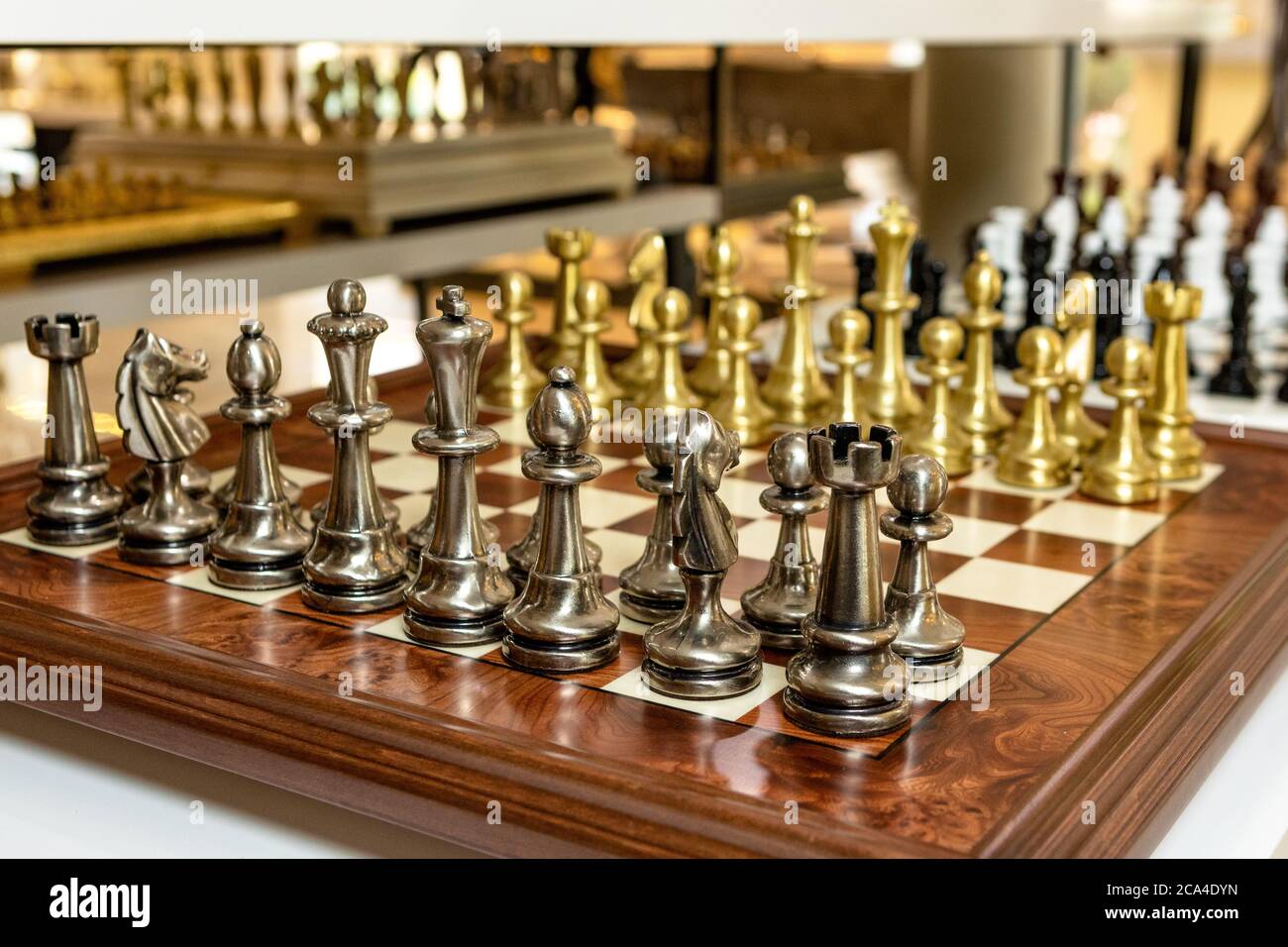 Luxury chess board decoration for home Stock Photo - Alamy