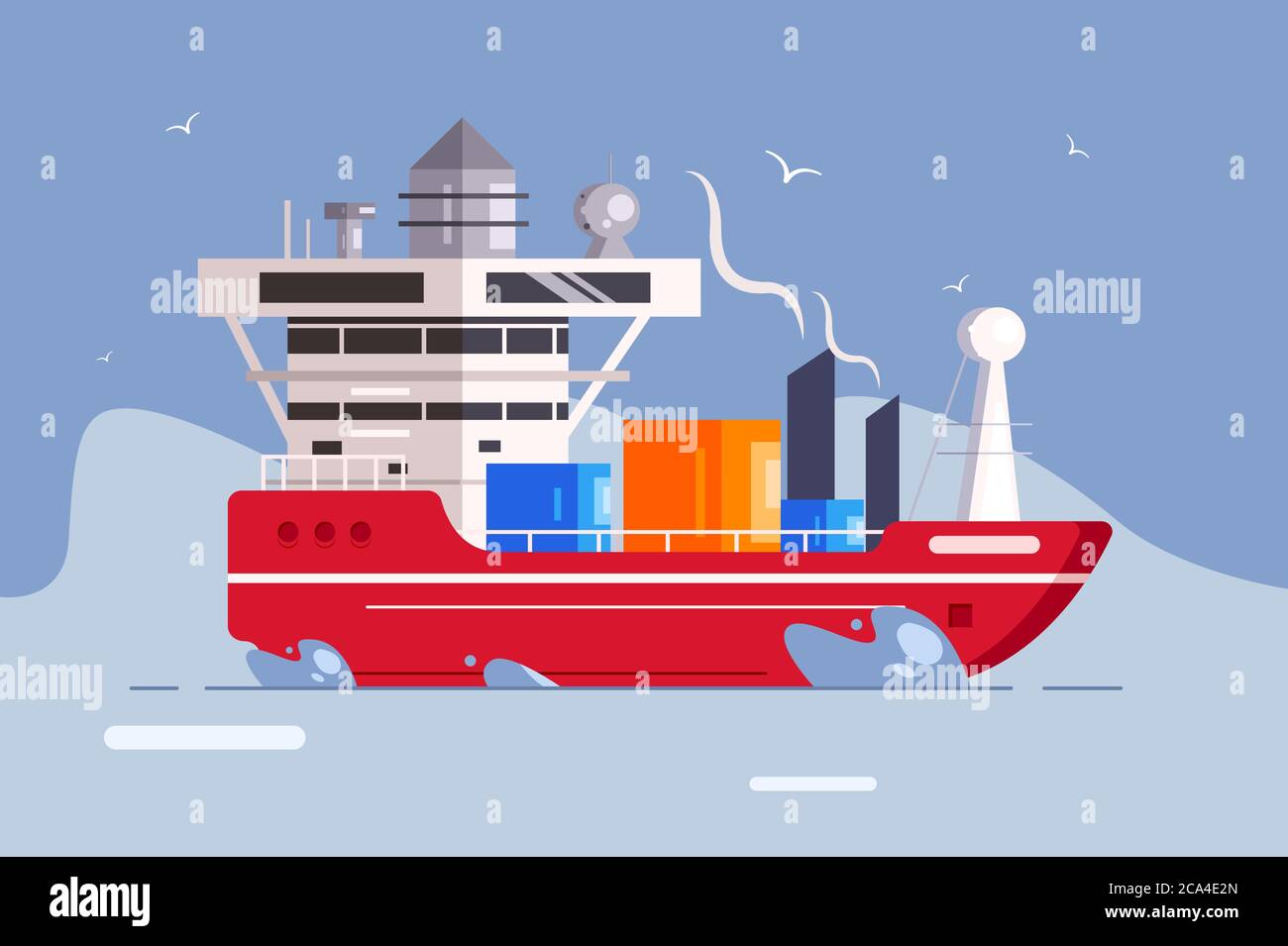 Sea freight containers Stock Vector Images - Alamy